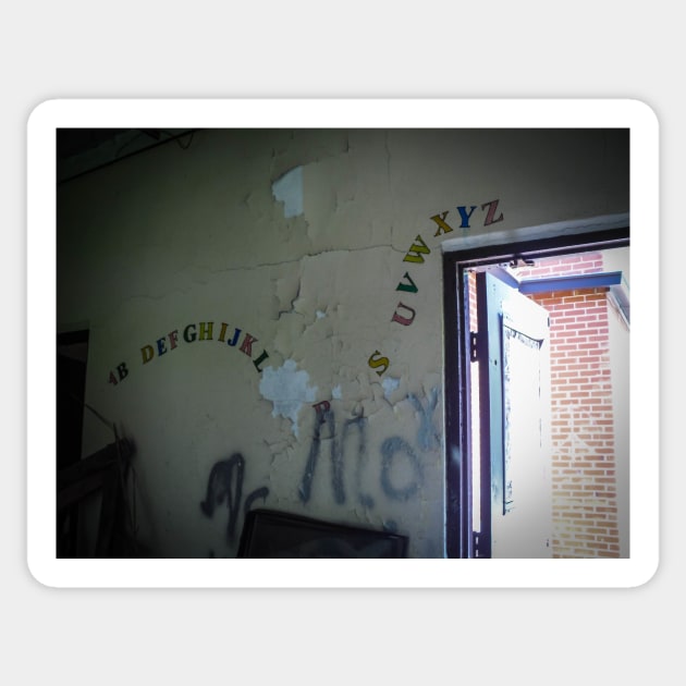 Missing Letters - Abandoned - Sticker | TeePublic