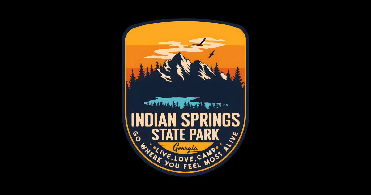 Indian Springs State Park Georgia - Indian Springs - Sticker | TeePublic
