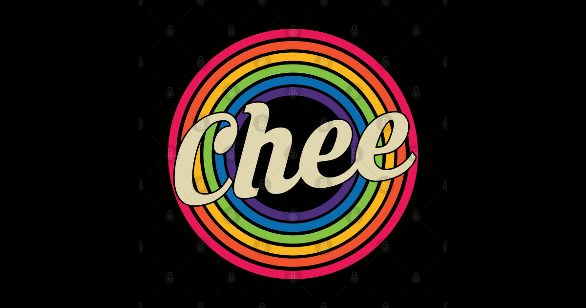 Chee - Retro Rainbow Style - Chee - Sticker | TeePublic