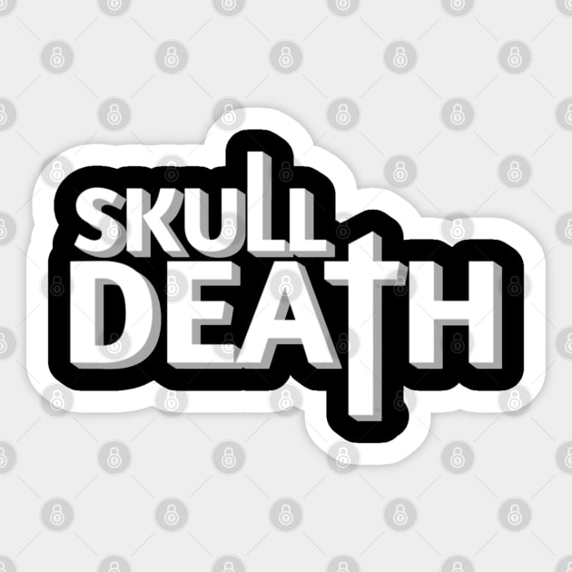 Skull death logo - Font - Sticker | TeePublic