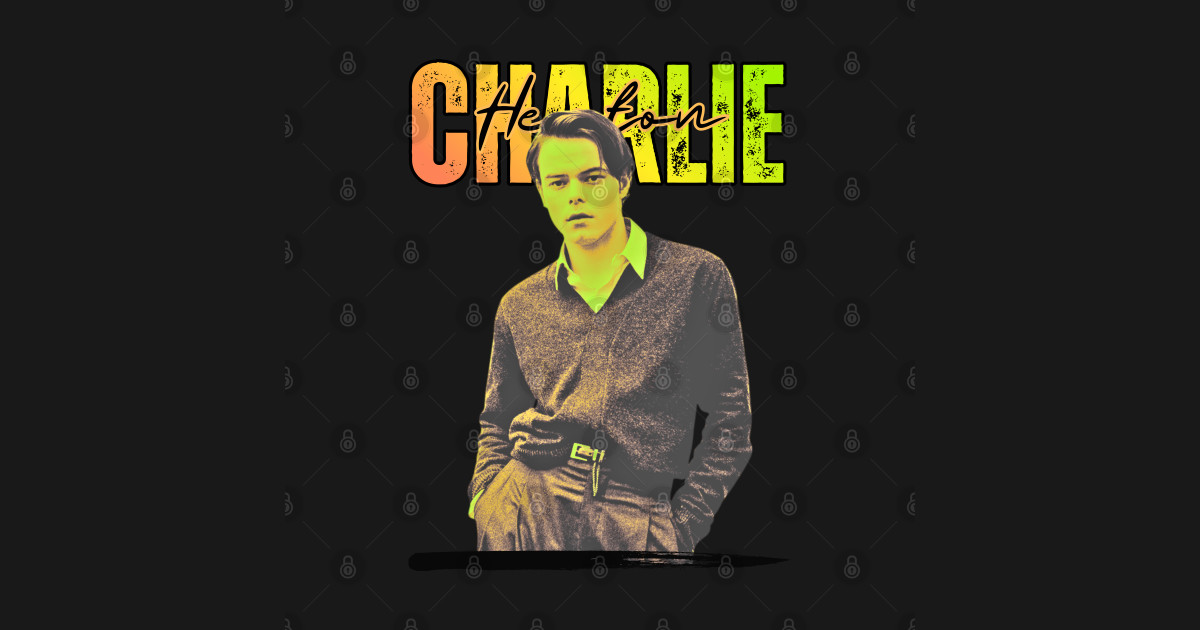 Charlie Heaton / Retro Style - Charlie Heaton Retro - T-Shirt | TeePublic