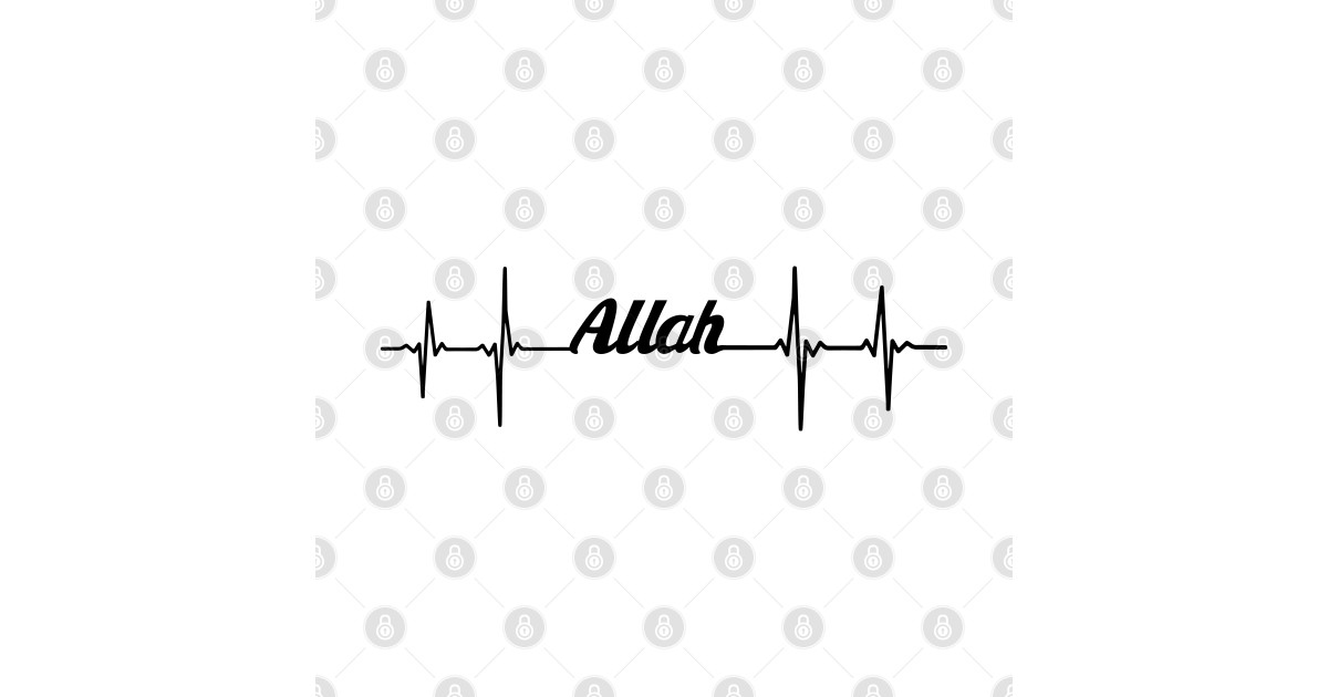 Allah Heartbeat - Allah - Sticker | TeePublic