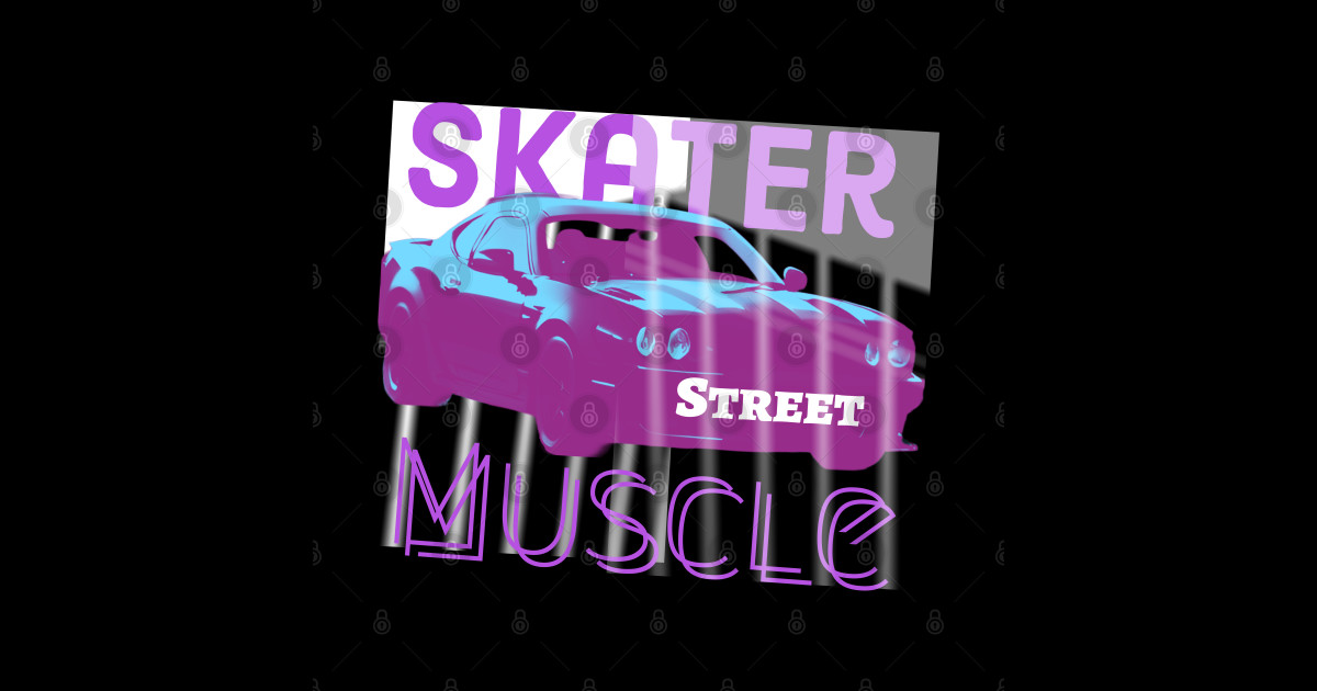 Skater Street Muscle - Skating - Sticker | TeePublic