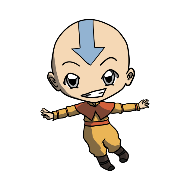 Avatar The Last Airbender Chibi Aang sticker - Avatar - Pin | TeePublic