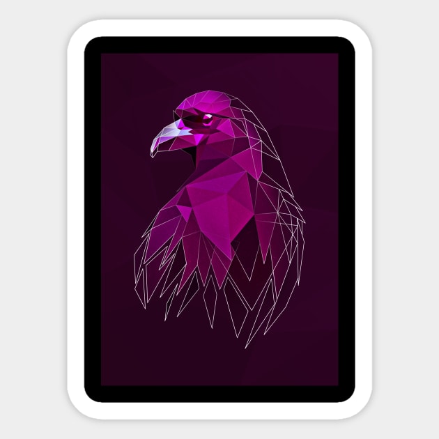 Low Poly Crow - Crow - Sticker | TeePublic
