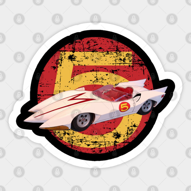 Mach 5 - Distressed - Speed Racer - Sticker | TeePublic