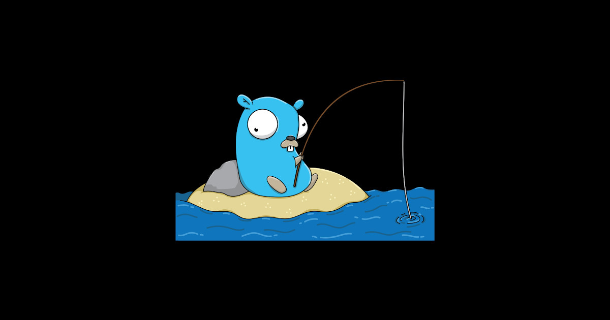 Fishing Gopher - Fishing - Sticker | TeePublic