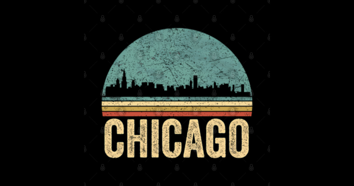 Chicago Skyline Chicago - Chicago Skyline - Sticker | TeePublic