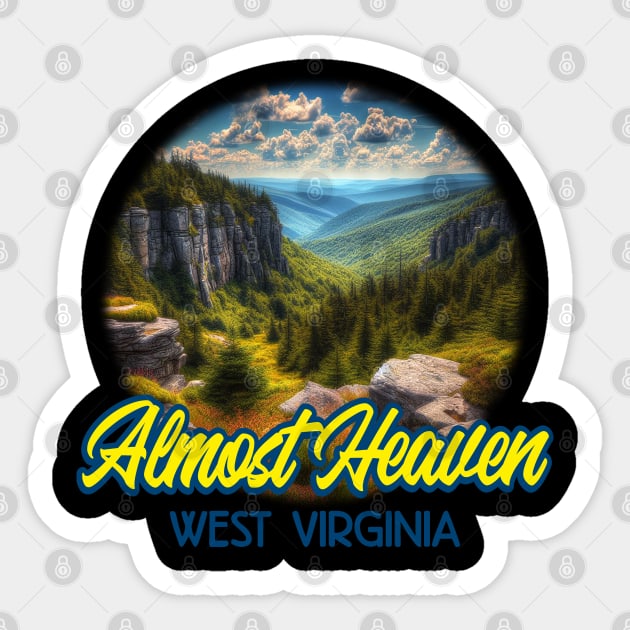 Almost Heaven - West Virginia - Sticker | TeePublic