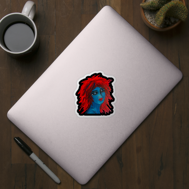 Red & Blue - Red Blue - Sticker | TeePublic