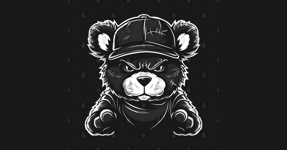 Angry Fuzzy Teddy Bear - Hip Hop - T-Shirt | TeePublic
