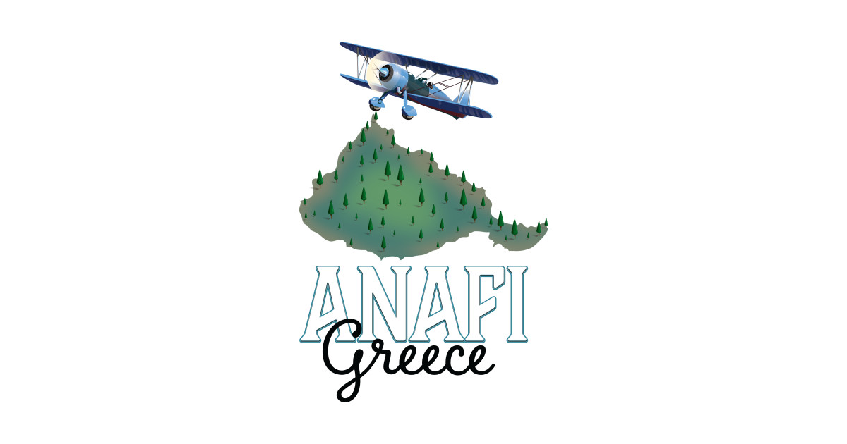 Anafi Greece Travel poster map - Anafi Greece - T-Shirt | TeePublic