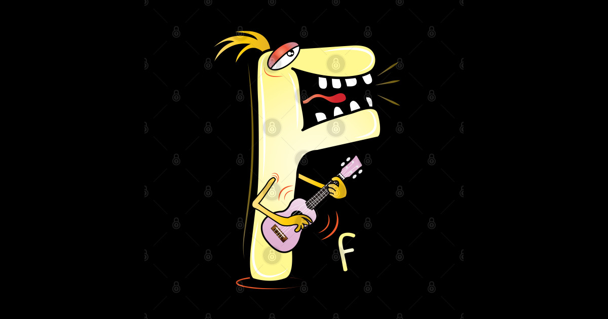 Funny Alphabet Lore Letter F - Alphabet Letters - Sticker | TeePublic