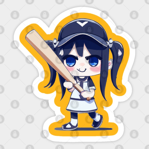 Cute anime design kawaii character girl - Anime Girls - Sticker | TeePublic