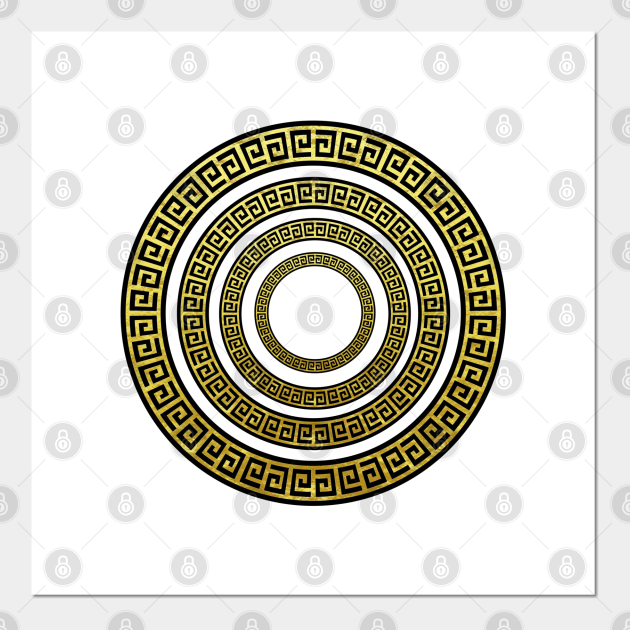 Artdeco Greek Meander Symbol - Meander Art - Posters and Art Prints ...