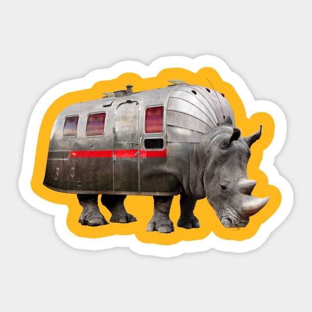 Rhino Van - Rhino - Sticker | TeePublic
