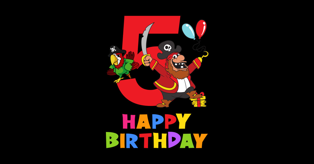 5th Birthday Party 5 Year Old Five Years - Birthday - Sticker | TeePublic