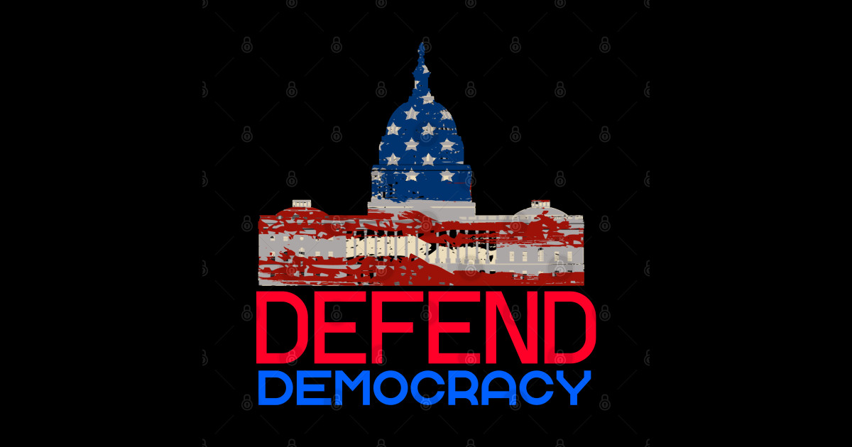 Defend Democracy - Democracy - Sticker | TeePublic