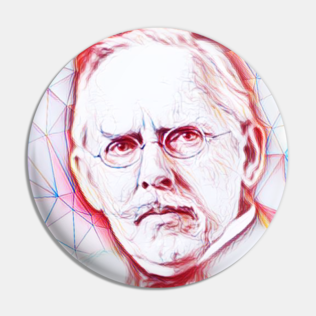 Jacob Riis Portrait | Jacob Riis Line Art - Jacob Riis - Pin | TeePublic