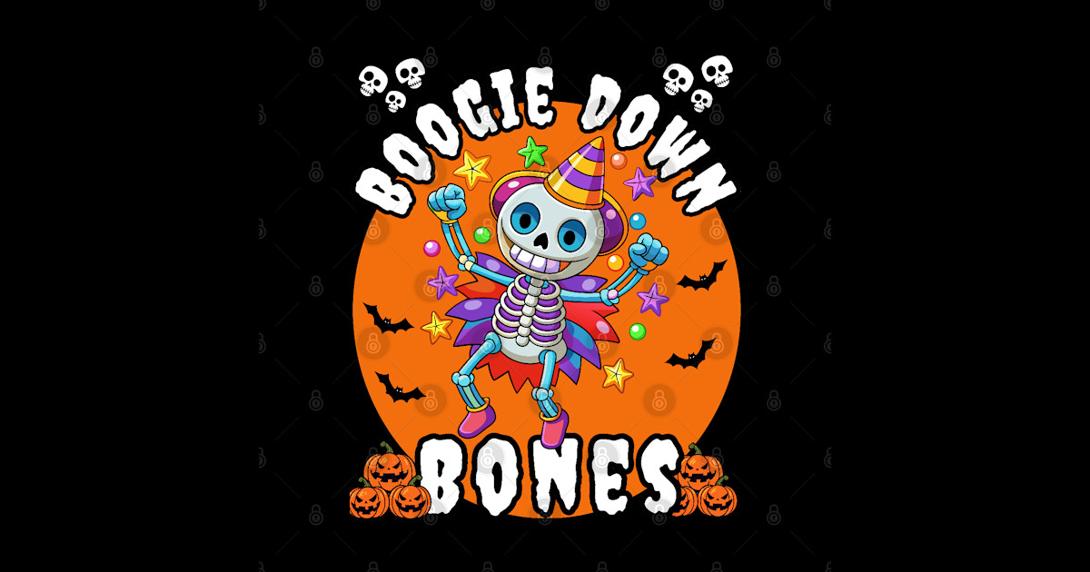 Boogie Down Bones Halloween - Halloween - Sticker | TeePublic