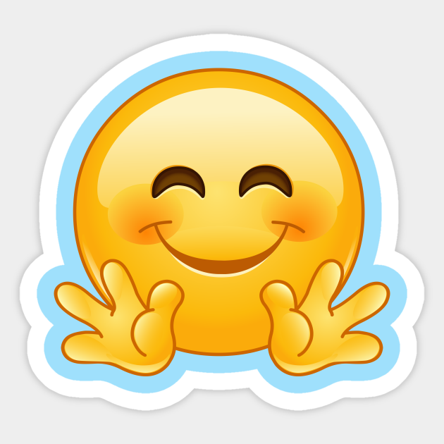 Hugging Face Emoji - Emoji - Sticker | TeePublic