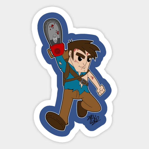 Groovy Time Ash - Chainsaw - Sticker | TeePublic