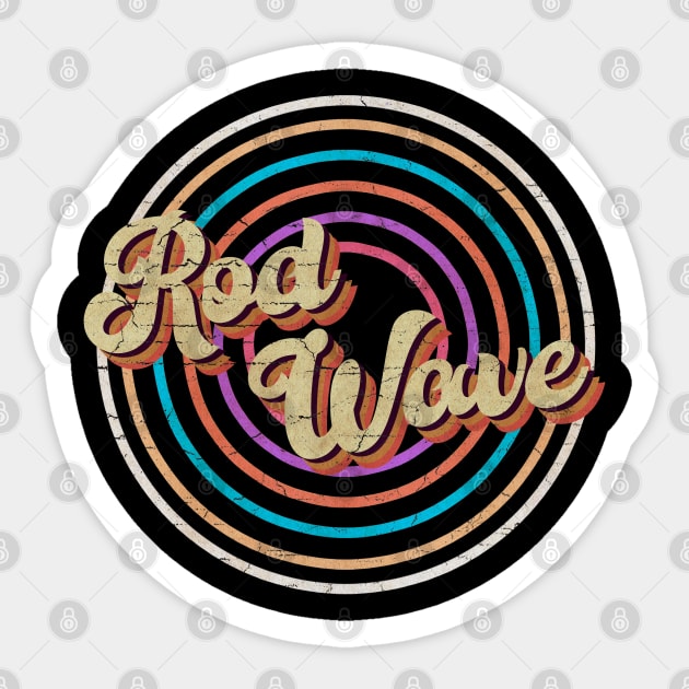 vintage circle line color Rod Wave - Rod Wave - Sticker | TeePublic