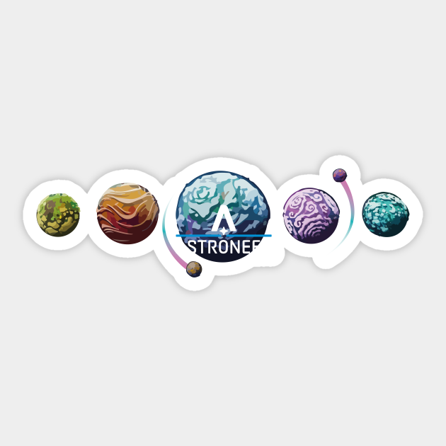 Astroneer Planets Logo - Astroneer - Sticker | TeePublic