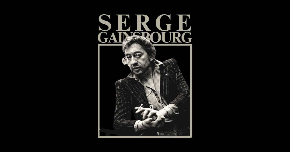 Serge Gainsbourg /\/\/\ Aesthetic Tribute Fanart Design - Serge Gainsbourg - Sticker | TeePublic