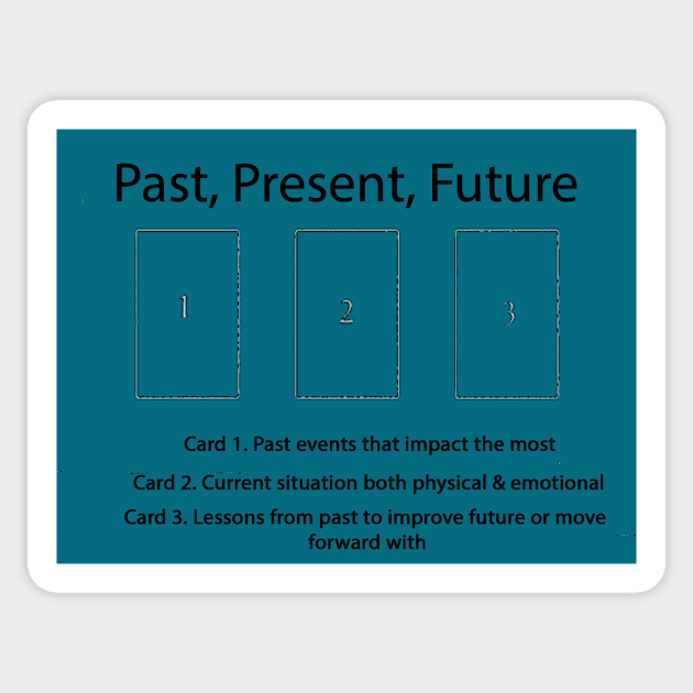 Three card spread 1 tarotbywhacky - Three - Sticker | TeePublic