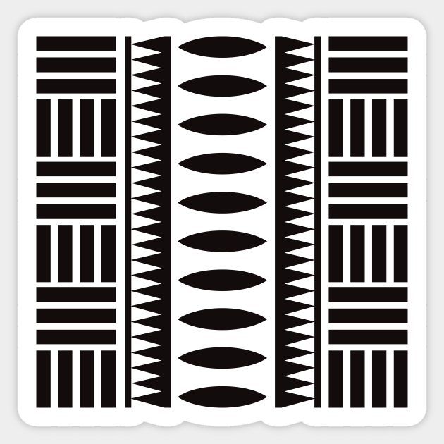 Afrocentric Line Art Ethnic Pattern - African Pattern - Sticker | TeePublic