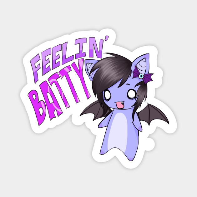 'Feelin' Batty' scene kid emo 2000s design - Bats - Magnet | TeePublic