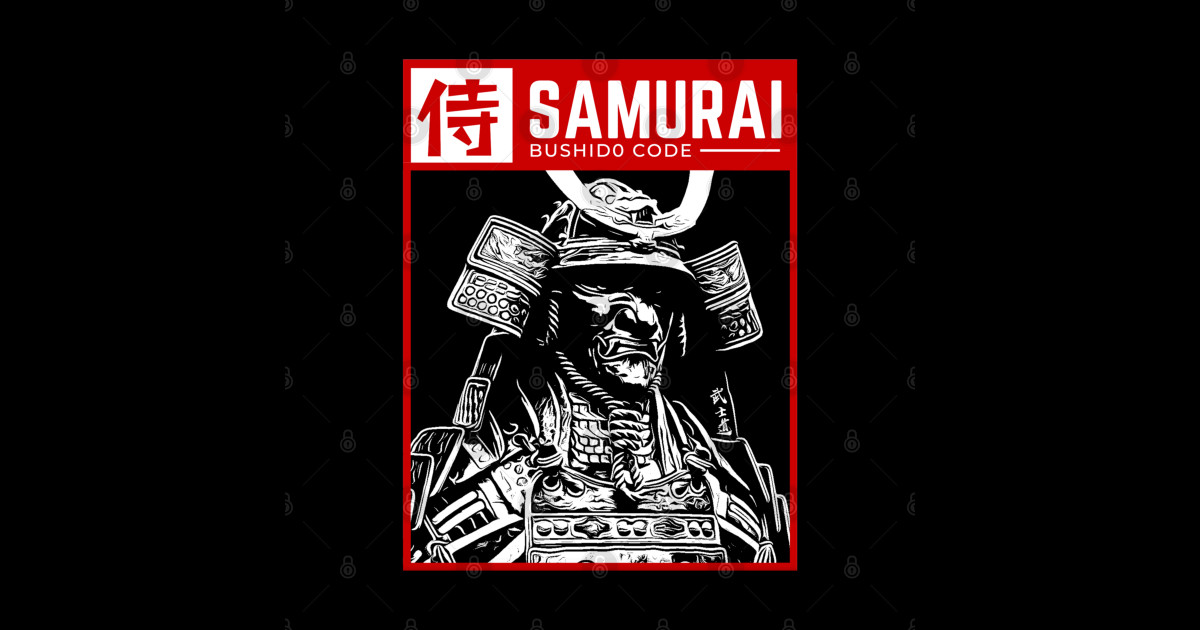 SAMURAI - BUSHIDO CODE (Red-White) - Samurai - Sticker | TeePublic