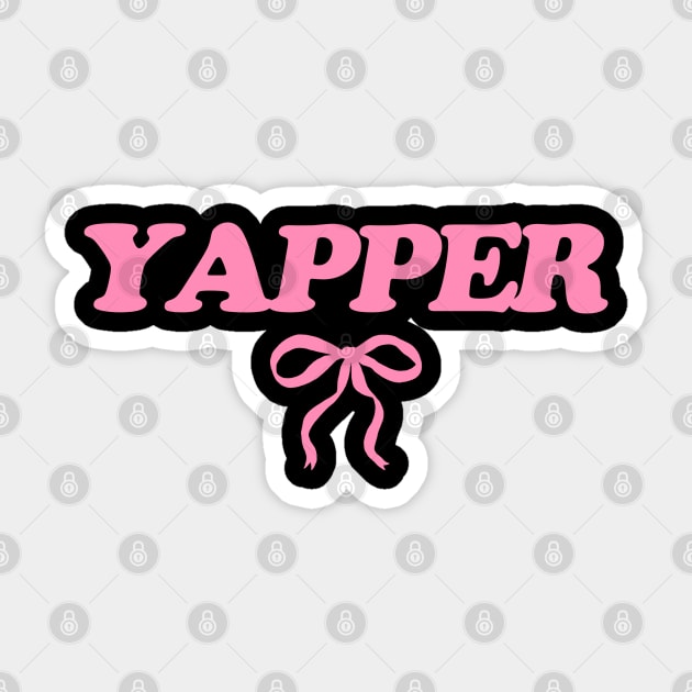 Yapper Y2k Tee, Y2K Slogan Shirt, Coquette Aesthetic - Yapper - Sticker ...