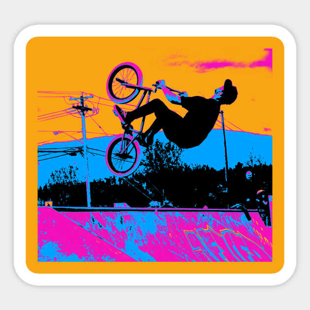BMX Back-Flip - Bmx Rider - Sticker | TeePublic