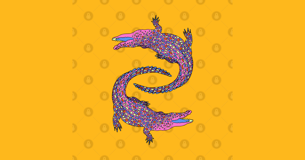 Crocodiles (Pop Art Palette) - Crocodile - T-Shirt | TeePublic