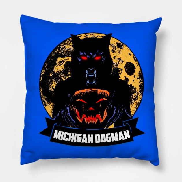 MICHIGAN DOGMAN ARTWORK - Michigan Dogman - Pillow | TeePublic