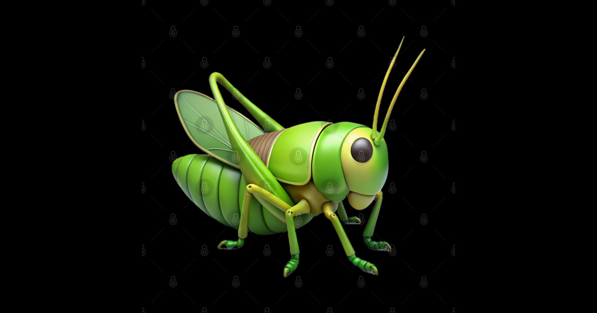 Grasshopper Insect Locust Lover Green - Grasshopper - Sticker | TeePublic