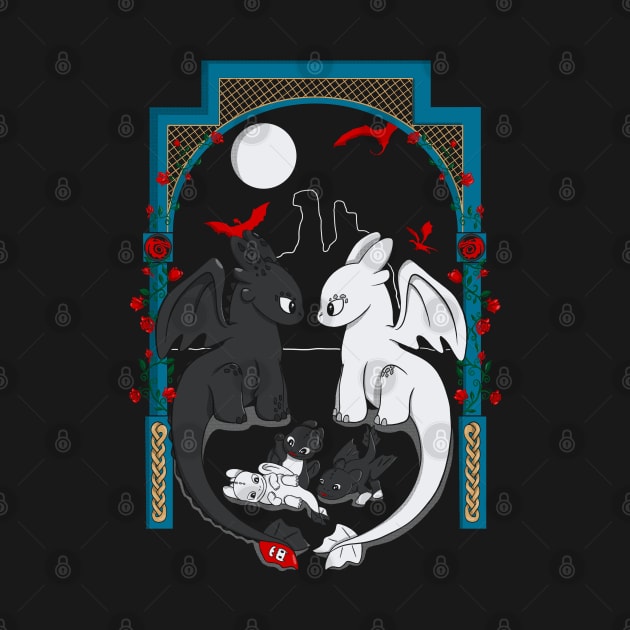 Toothless's family - Toothless - T-Shirt | TeePublic