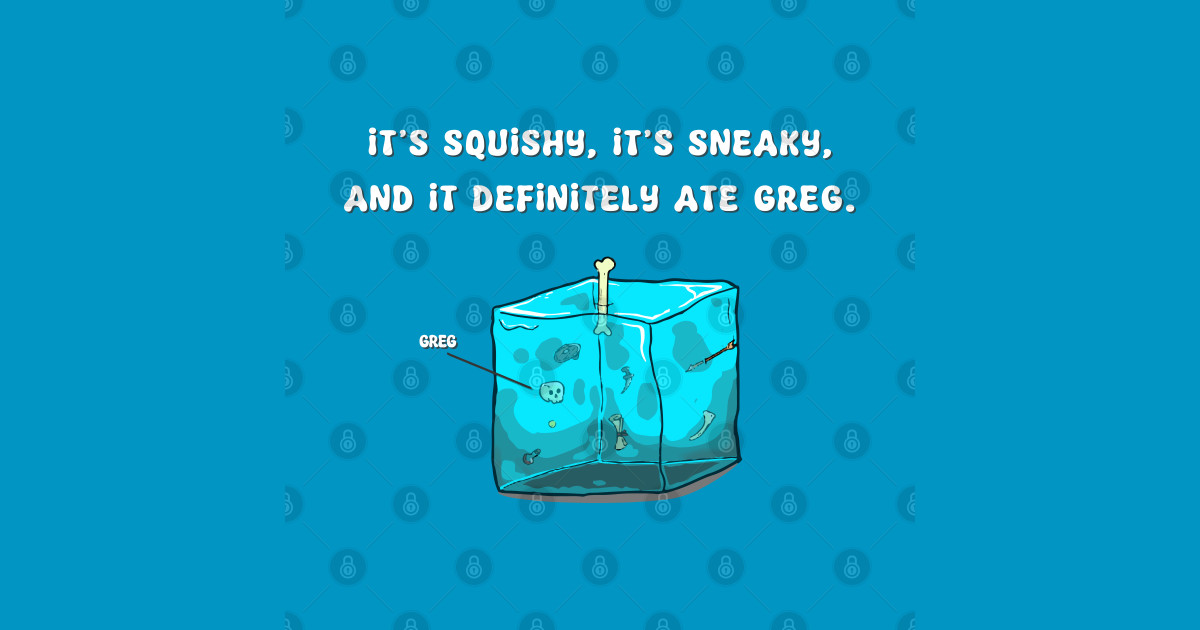 Gelatinous Cube – Funny DnD Slime Monster - Dungeons Dragons - T-Shirt ...