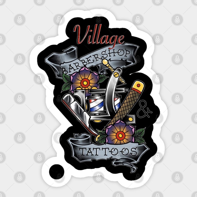 vbs&t logo - Barbertattooshop - Sticker | TeePublic