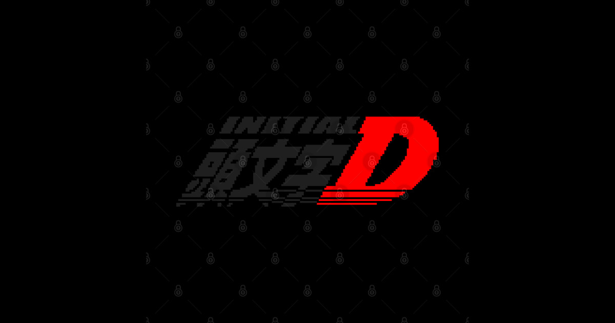 Initial D Logo Pixel Art 1 - Initial D - Sticker | TeePublic