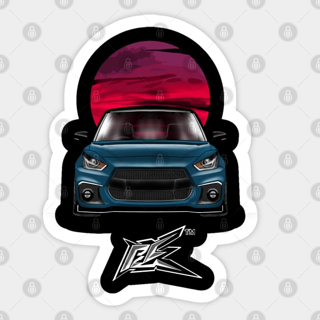 maruti suzuki swift race blue - Swift - Sticker | TeePublic