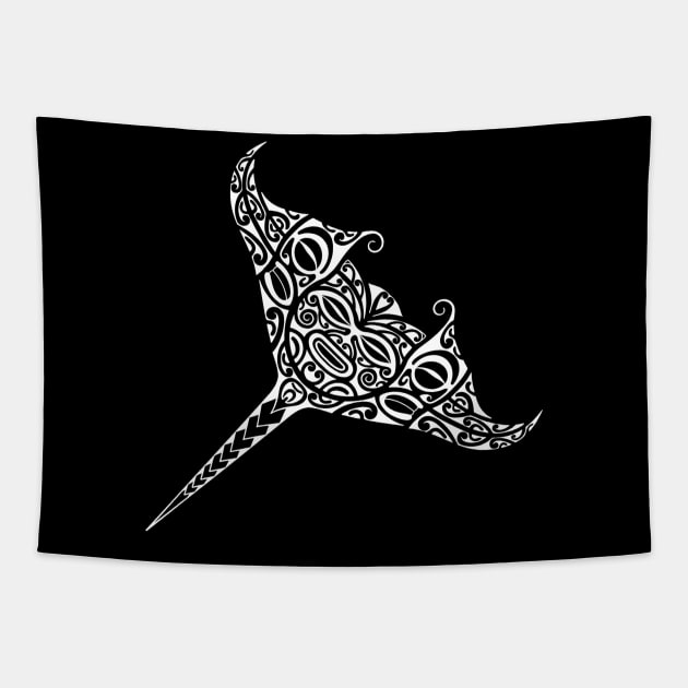 Manta ray - Polynesian Tattoo - Tapestry | TeePublic