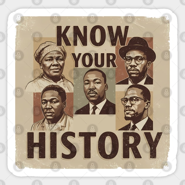 Know Your History. - Know Your History - Sticker | TeePublic