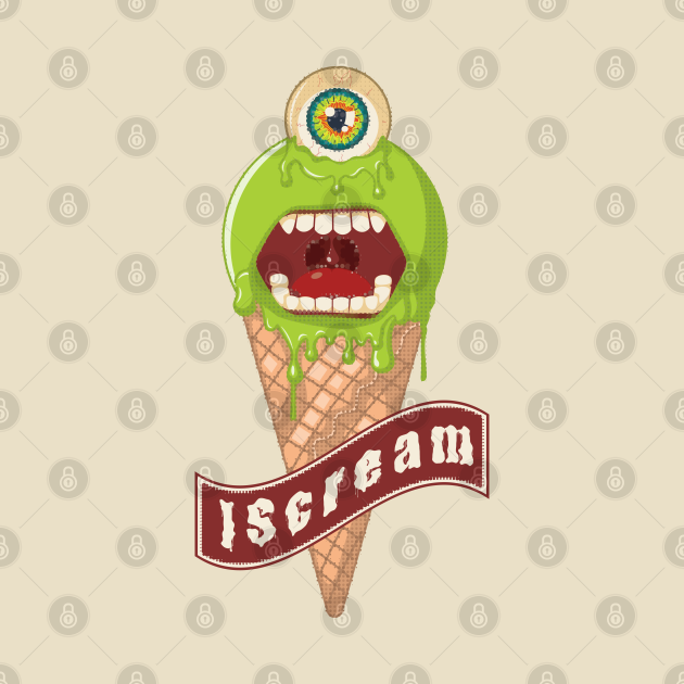 Screaming green ice cream - Ice Cream - T-Shirt | TeePublic