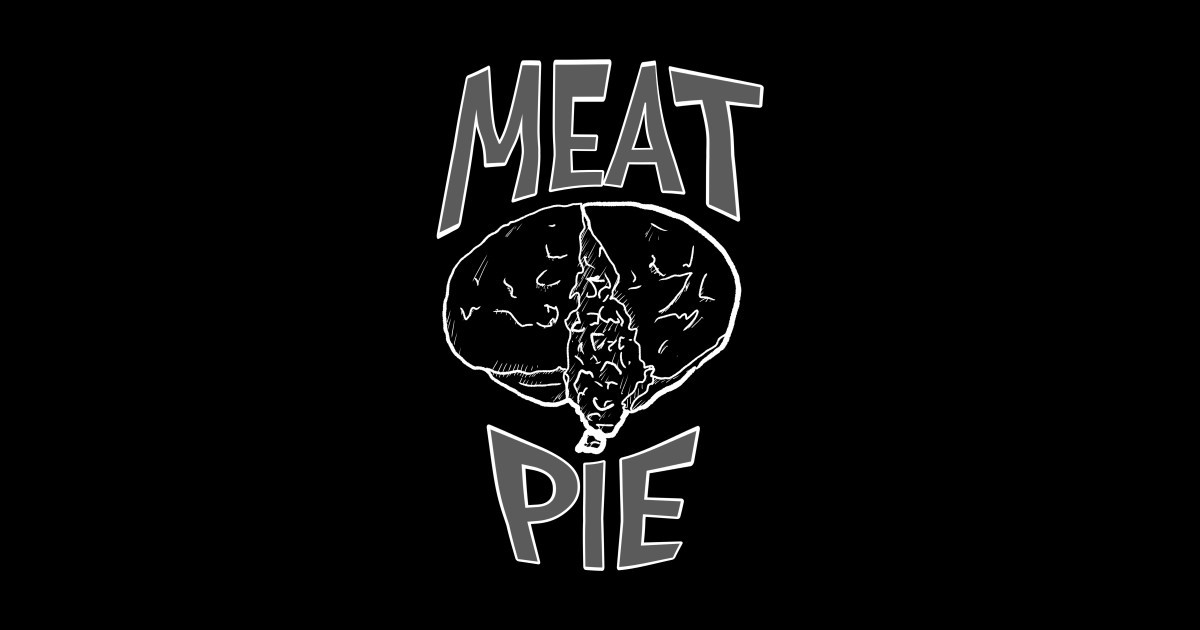 Meat pie - white line art - graphic text - Meat Pie - Posters and Art ...