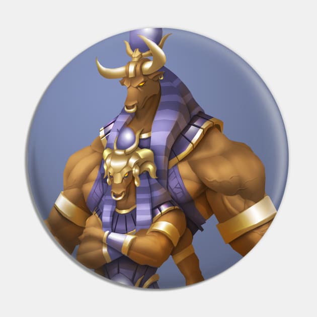 Egyptian Minotaur Collection - Minotaur - Pin | TeePublic