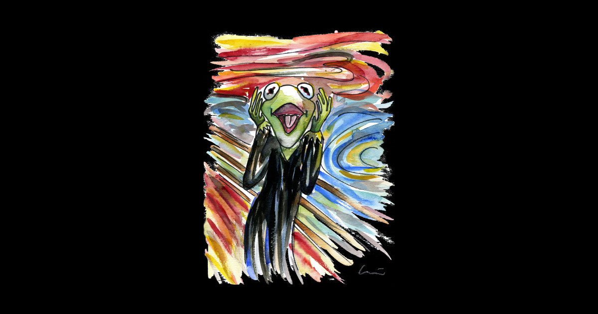 The Frog Shout - Kermit The Frog - Sticker | TeePublic