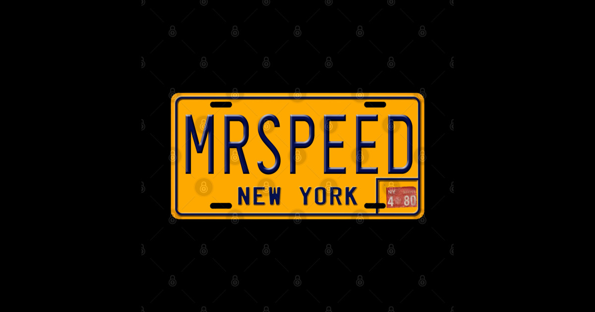Mr. Speed License Plate - Rock - Sticker | TeePublic